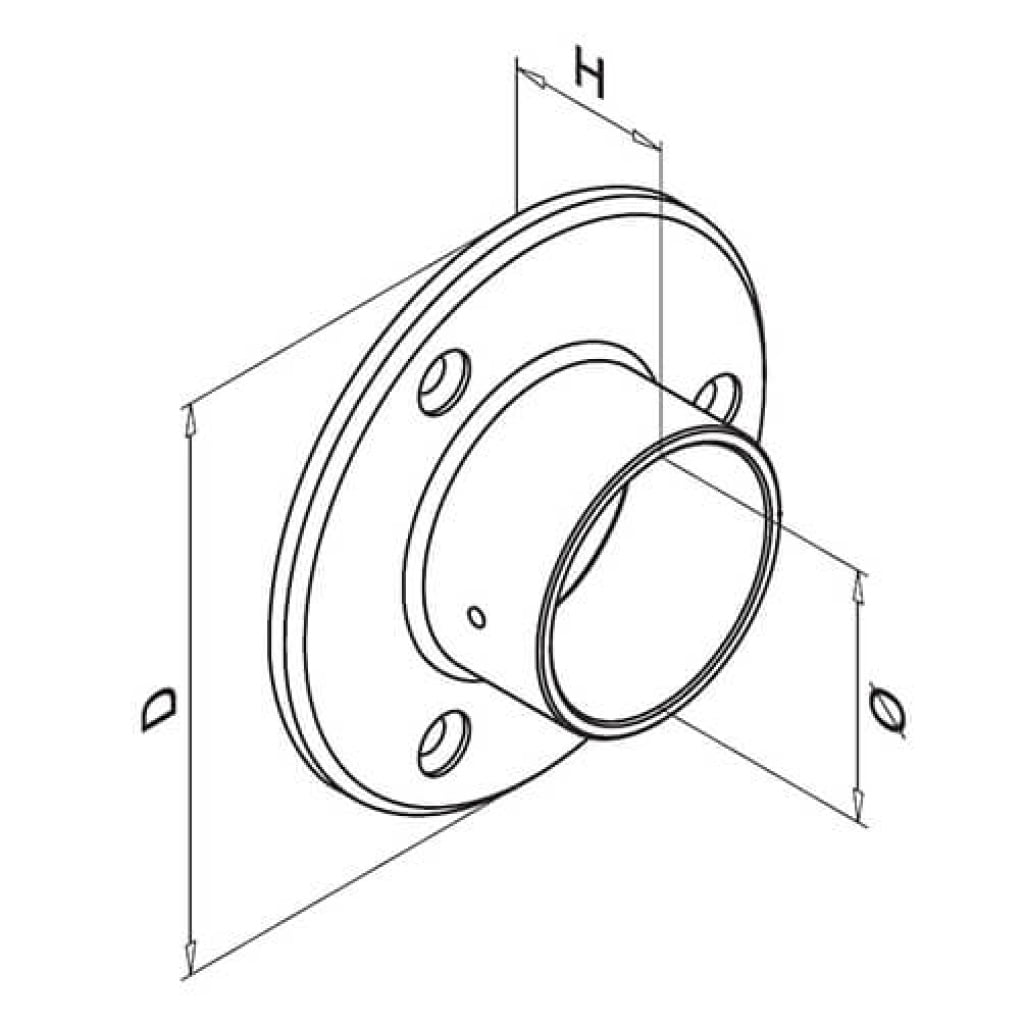 Wall Flange - Sky Railing, for quality glass balustrade systems in ...