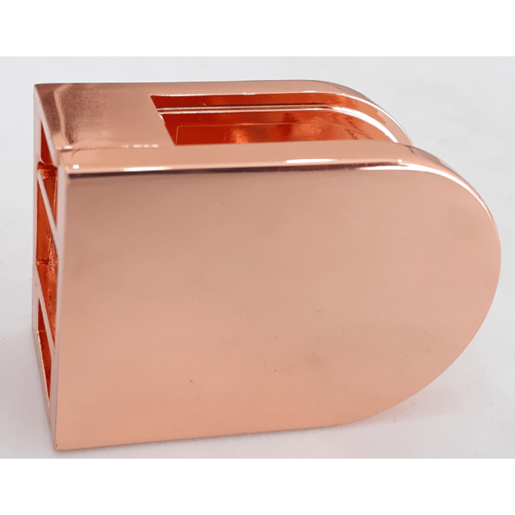 Rose Gold Glass Clamp for 10mm Glass – Flat Backed - Sky Railing, for ...